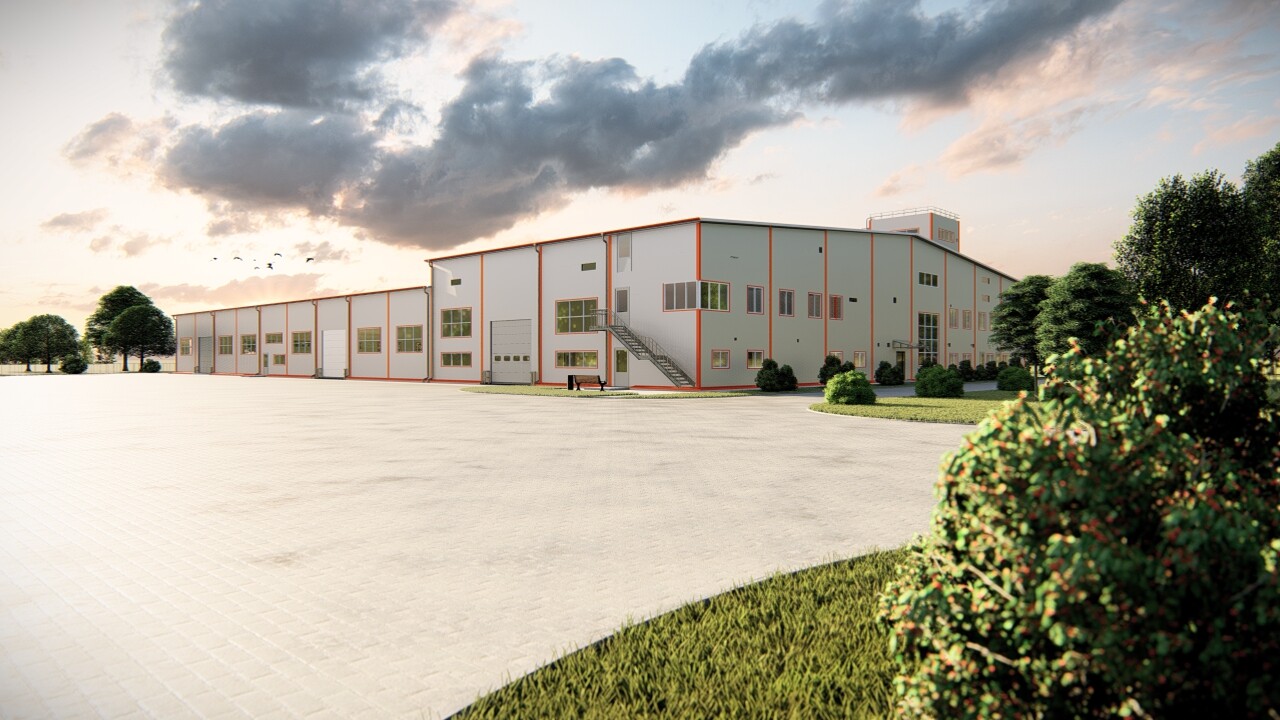 Rosin plant BIM design in Revit with warehouse, manufacturing area ...