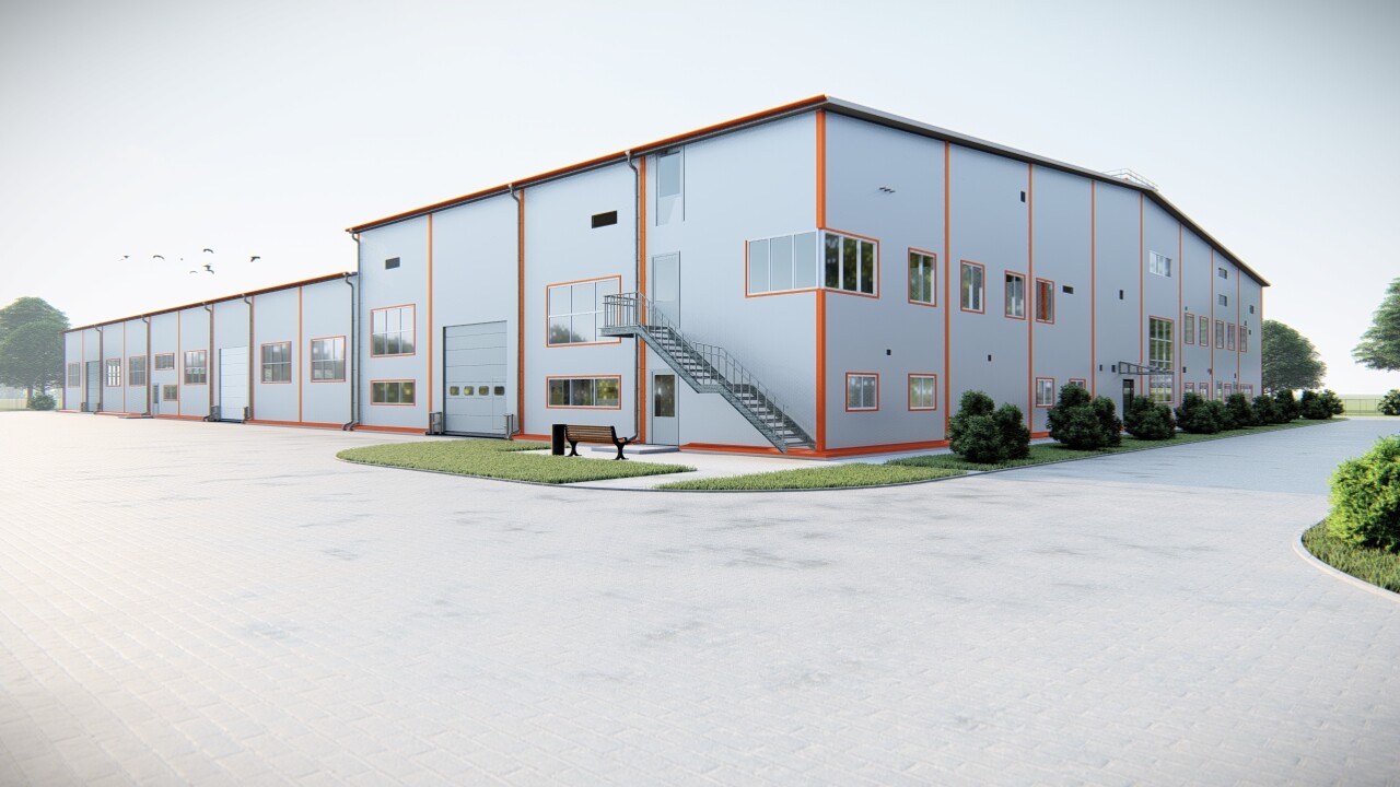 Rosin plant BIM design in Revit with warehouse, manufacturing area ...