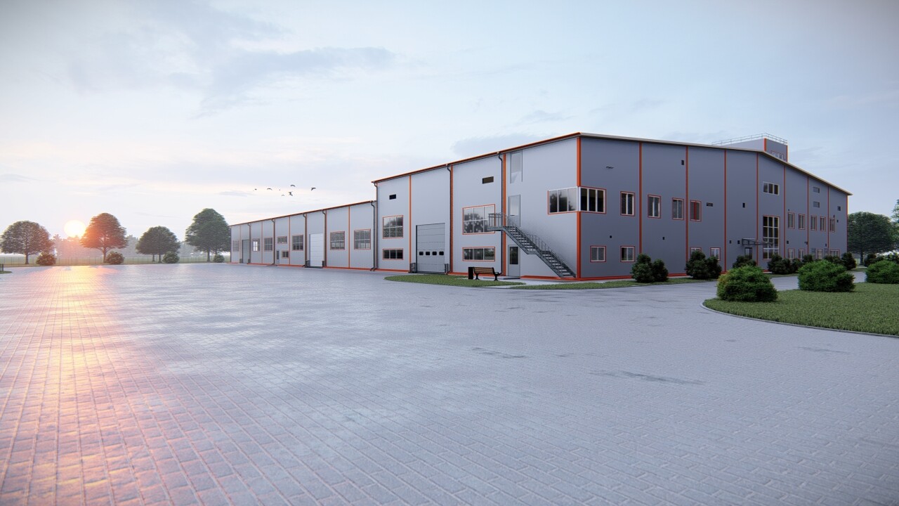 Rosin plant BIM design in Revit with warehouse, manufacturing area ...