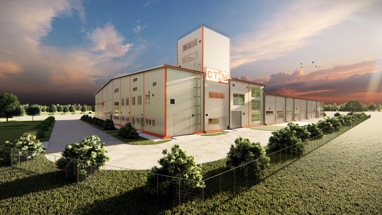 Rosin plant BIM design in Revit with warehouse, manufacturing area ...